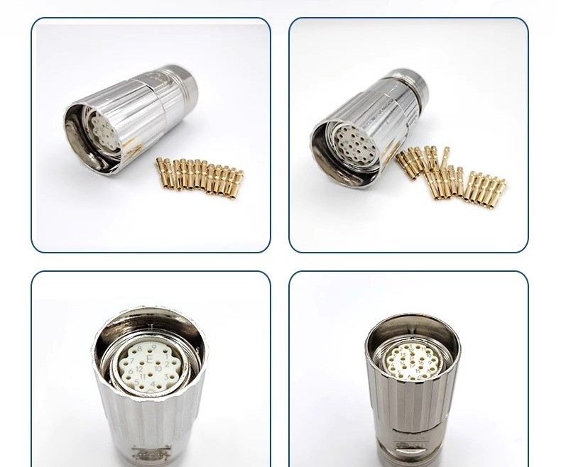 M23 M40 seriers servo cable connectors E P type male female connectors